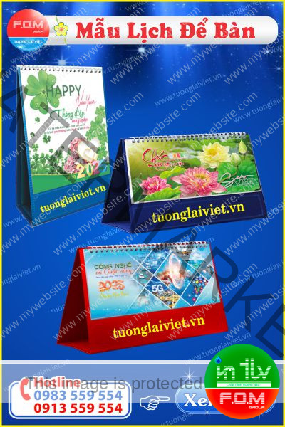 Mẫu Lịch Để Bàn » Lịch Để Bàn Chữ A » Lịch Để Bàn Có Note ghi chú